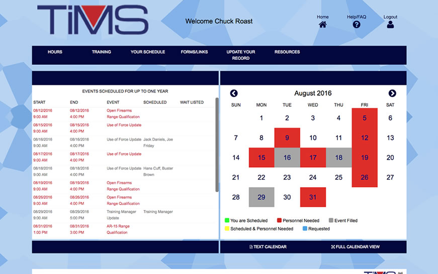 Training Management & Scheduling Software | TIMS from PSSG